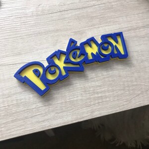 Pokemon Video Game Logo Sign (man Cave, Game Room, Shelf, Wall, Decor ...