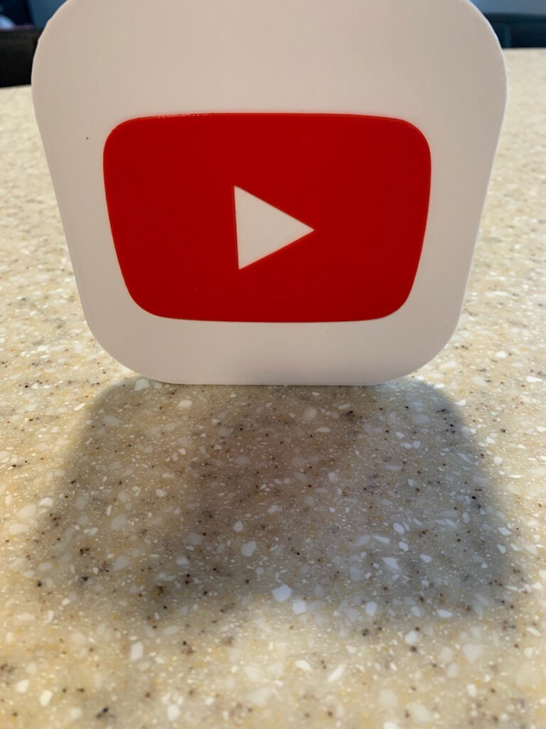 Youtube App Style 3D Printed Logo Sign game Room Movie Room - Etsy UK