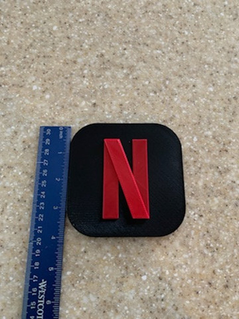 Netflix App Style 3D Printed Logo Sign (game Room, Movie Room, Theater ...