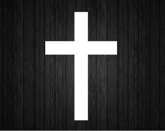 Cross Vinyl Decal - Etsy