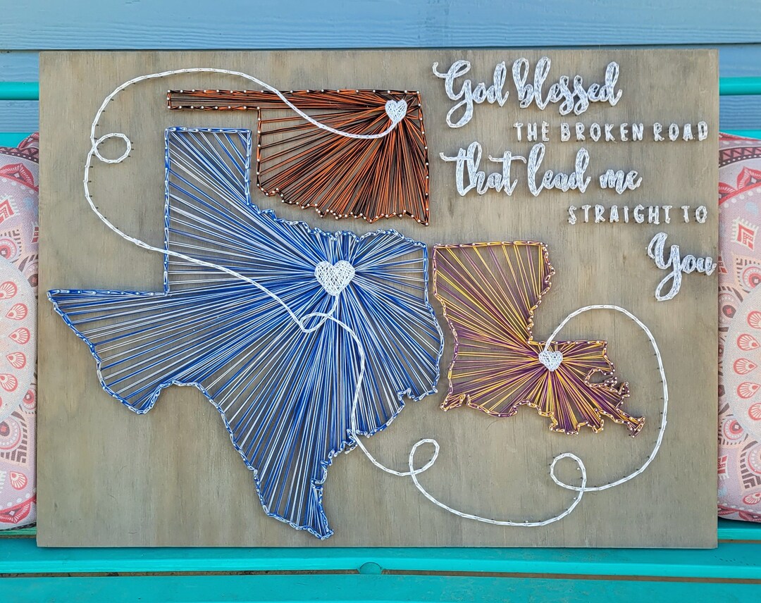 Custom State / Business String Art. Alabama, Oklahoma, Louisiana ...