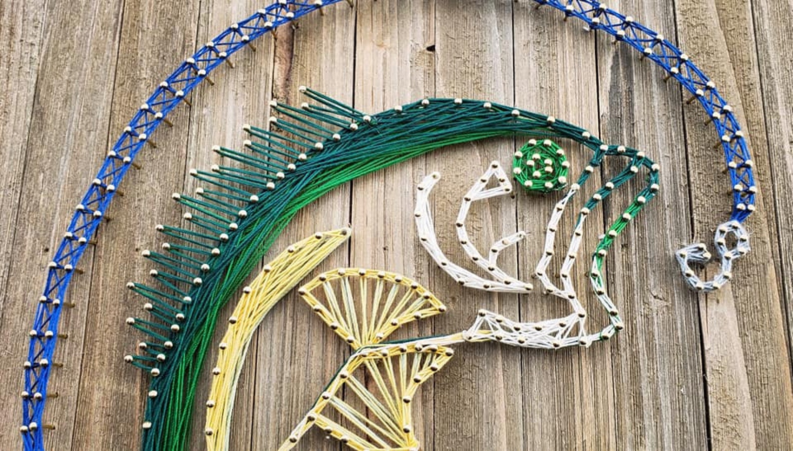 Bass Fish String Art - Wall Decor - Husband Boyfriend Gift - Etsy