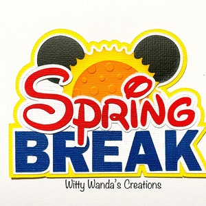 Scrapbook Spring Break Title Die Cut Embellishment Scrapbook Paper ...