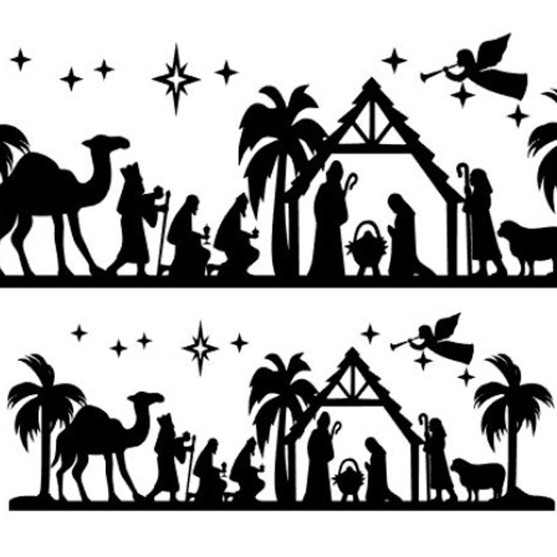 Christmas Nativity Border - Etsy
