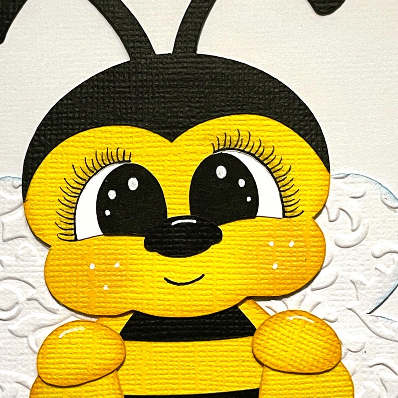 Cute Sitting Bee Paper Piecing Embellishment Die Cut Scrapbook Page ...