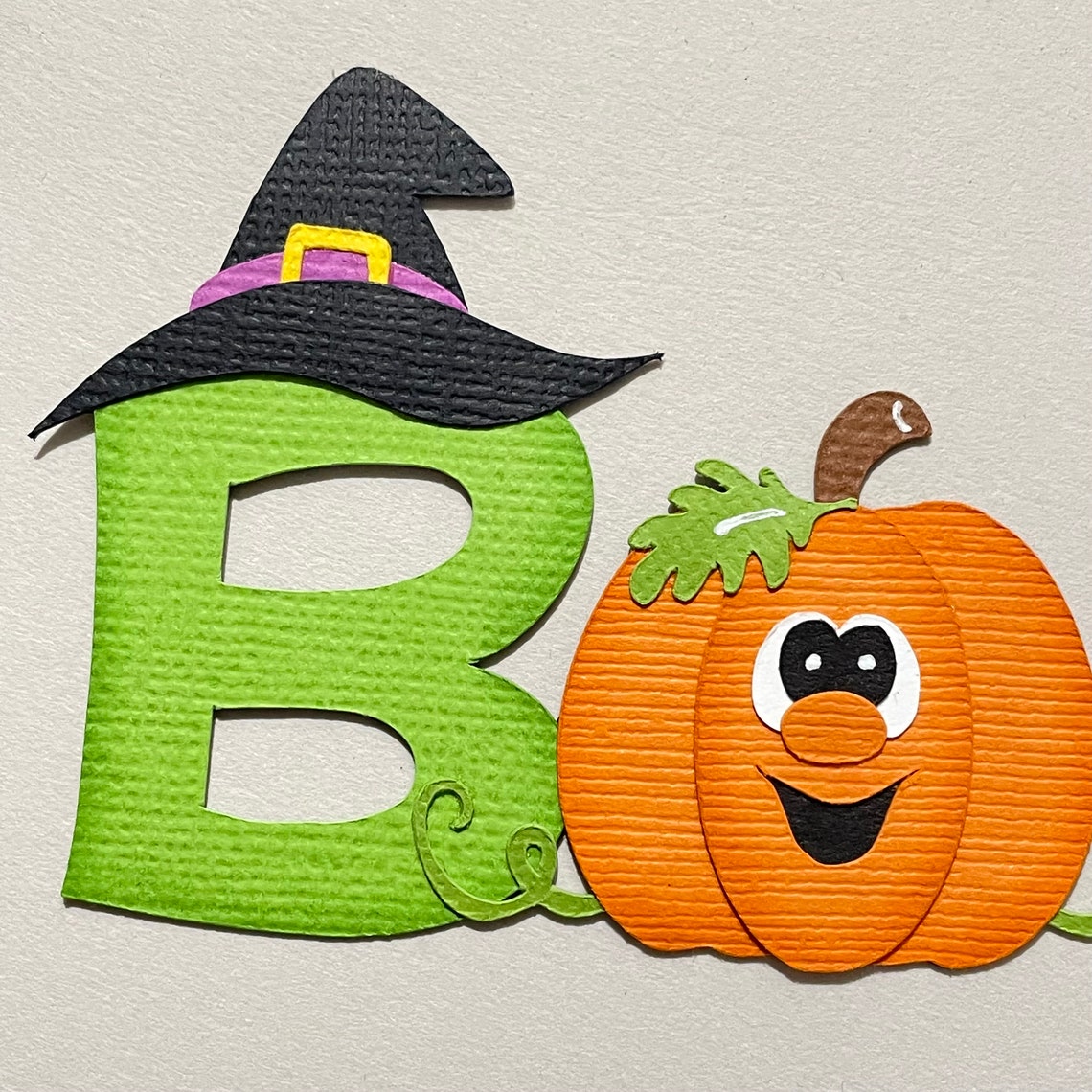 Boo Title Pumpkin Ghost Witch Hat Die Cut Embellishment Paper - Etsy