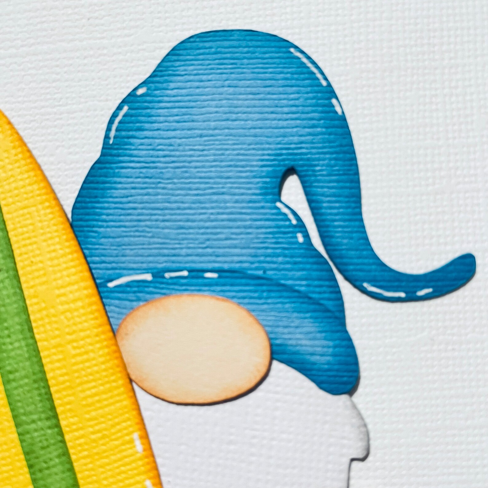 Summer Surfing Gnome Premade Die-cut Embellishment Scrapbook - Etsy