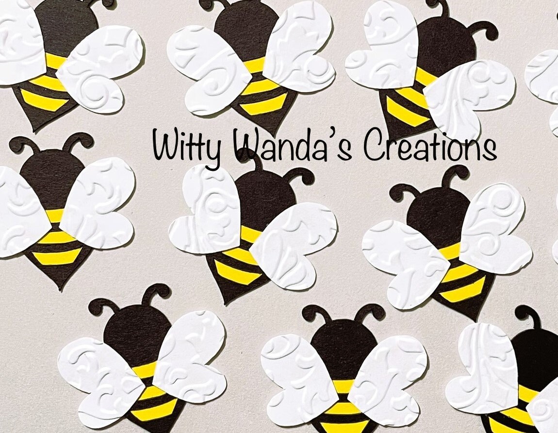 15 Buzzy Bee Paper Piecing Embellishment Die Cut Scrapbook - Etsy