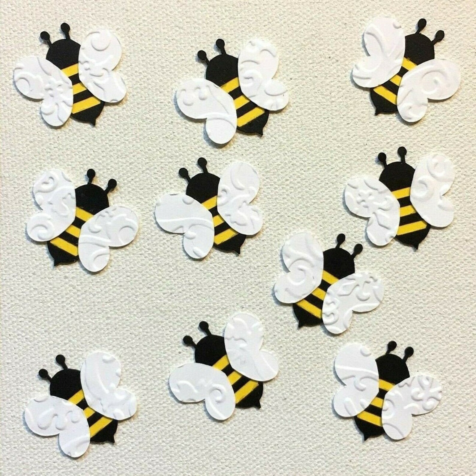 15 Bee Paper Piecing Embellishment Die Cut Scrapbook Page Cards Topper ...