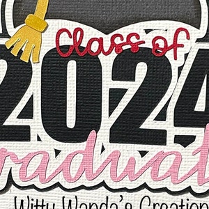 Pink Class of 2024 Graduate Pre-made Graduation Embellishment Cap Hat ...