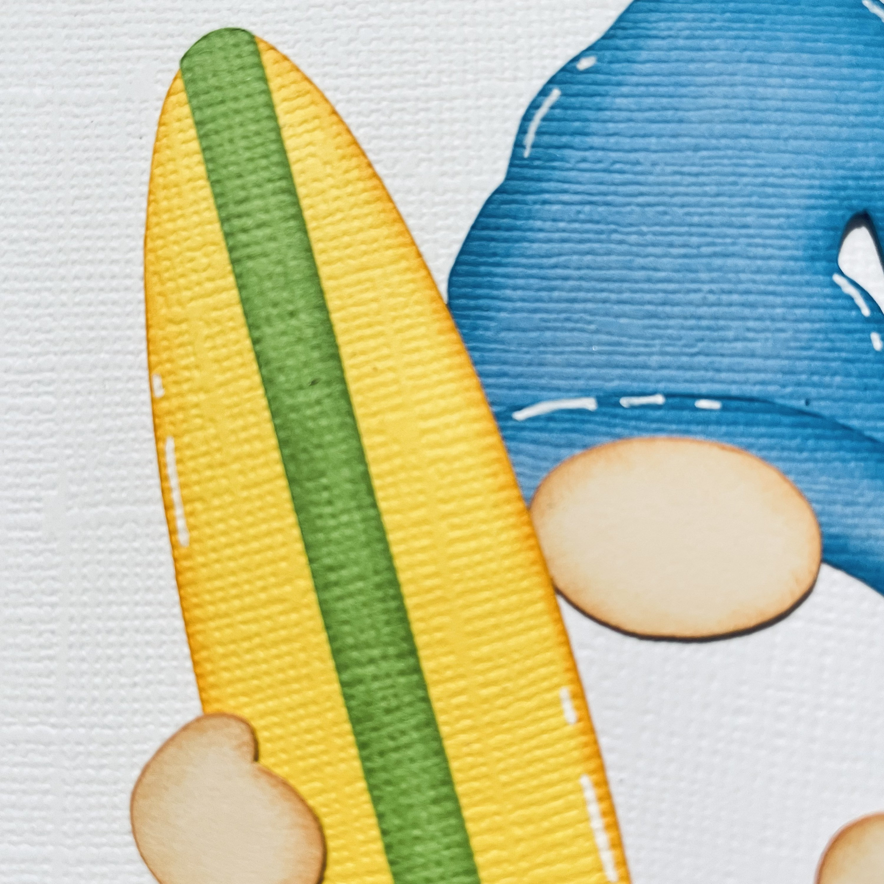 Summer Surfing Gnome Premade Die-cut Embellishment Scrapbook - Etsy