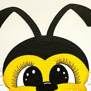 Cute Sitting Bee Paper Piecing Embellishment Die Cut Scrapbook Page ...