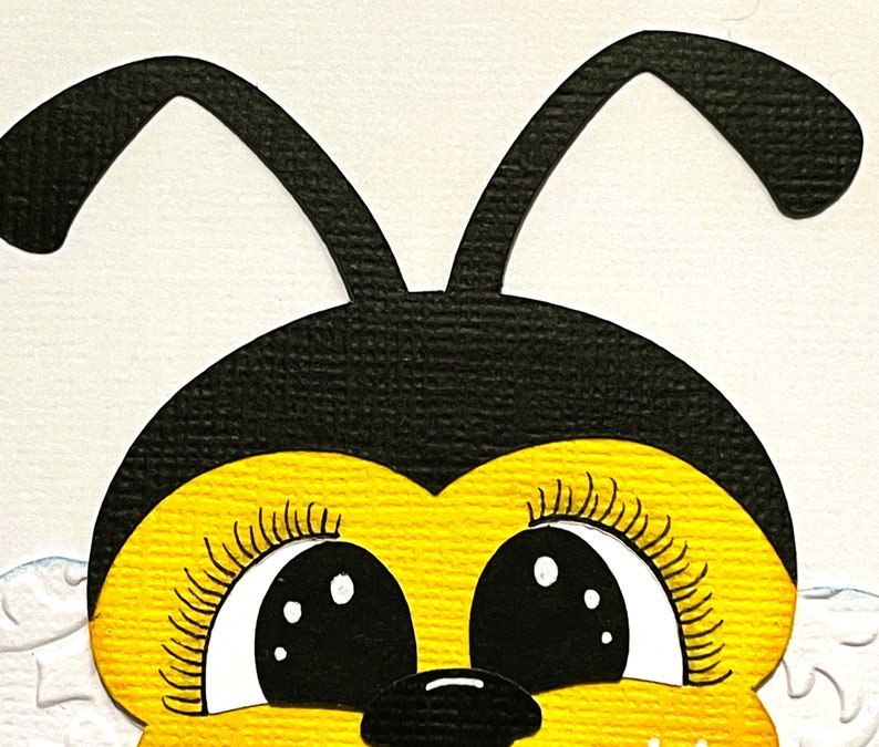 Cute Sitting Bee Paper Piecing Embellishment Die Cut Scrapbook Page ...