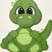 Cute Chillin Green Dinosaur Dino Paper Piecing Embellishment Die Cut ...