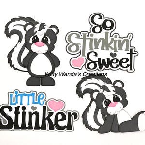 Little Stinker Skunks so Stinkin Sweet Scrapbook Animal Die-cut ...