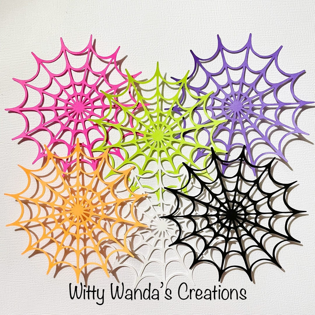 15 Round Spider Web Die-cuts Embellishments Halloween Scrapbook Card ...