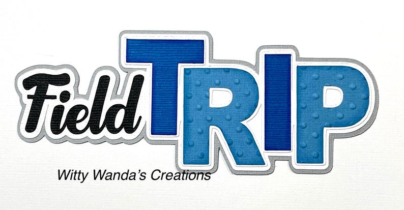 Field Trip Title School Embellishment Paper-piecing Scrapbook Page Card ...