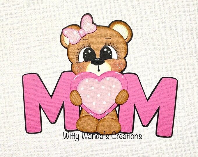 Super Hero Dad Bear Pre-made Die Cut Father's Day Embellishment-piecing ...