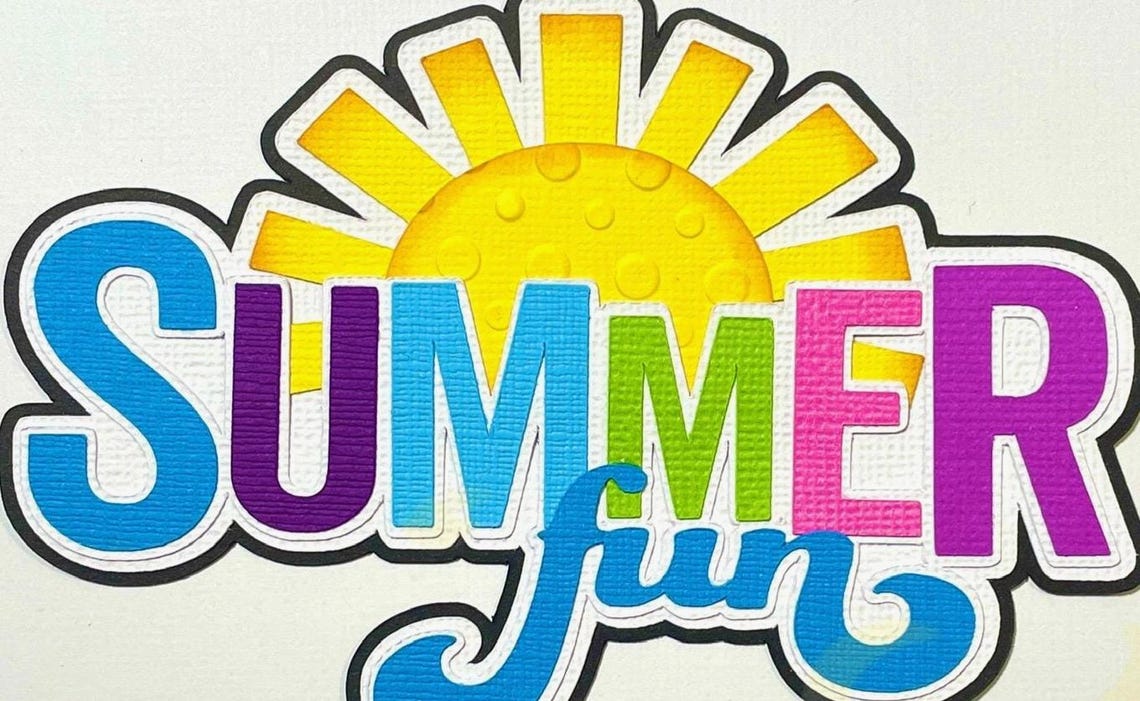 Scrapbook Summer Fun Title Die Cut Embellishment-piecing Piecing Topper ...