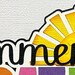 Summer Vacation Sun Title Pre-made Die Cut Embellishments Premade Paper ...
