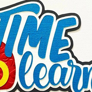 School Scrapbook Title Time to Learn Die Cut Paper Piecing ...