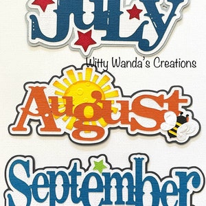 6 Months Calendar Title July August September October November December ...