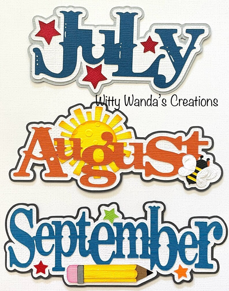 6 Months Calendar Title July August September October November December ...