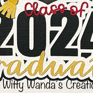 Gold Class of 2024 Graduate Pre-made Graduation Embellishment Cap Hat ...