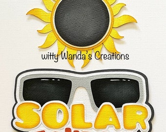 Scrapbook 2024 Total Solar Eclipse Title Pre-made Die Cut Embellishment ...