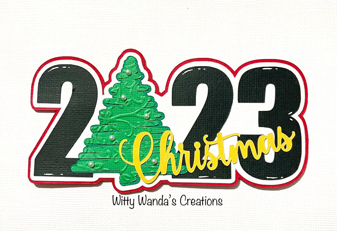 2023 Christmas Tree Title Embellishment Paper Piecing Die-cut Card ...