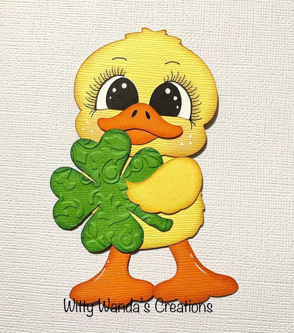 Lucky Duck 4leaf Clover Scrapbook Die Cut Embellishments Premade Paper ...