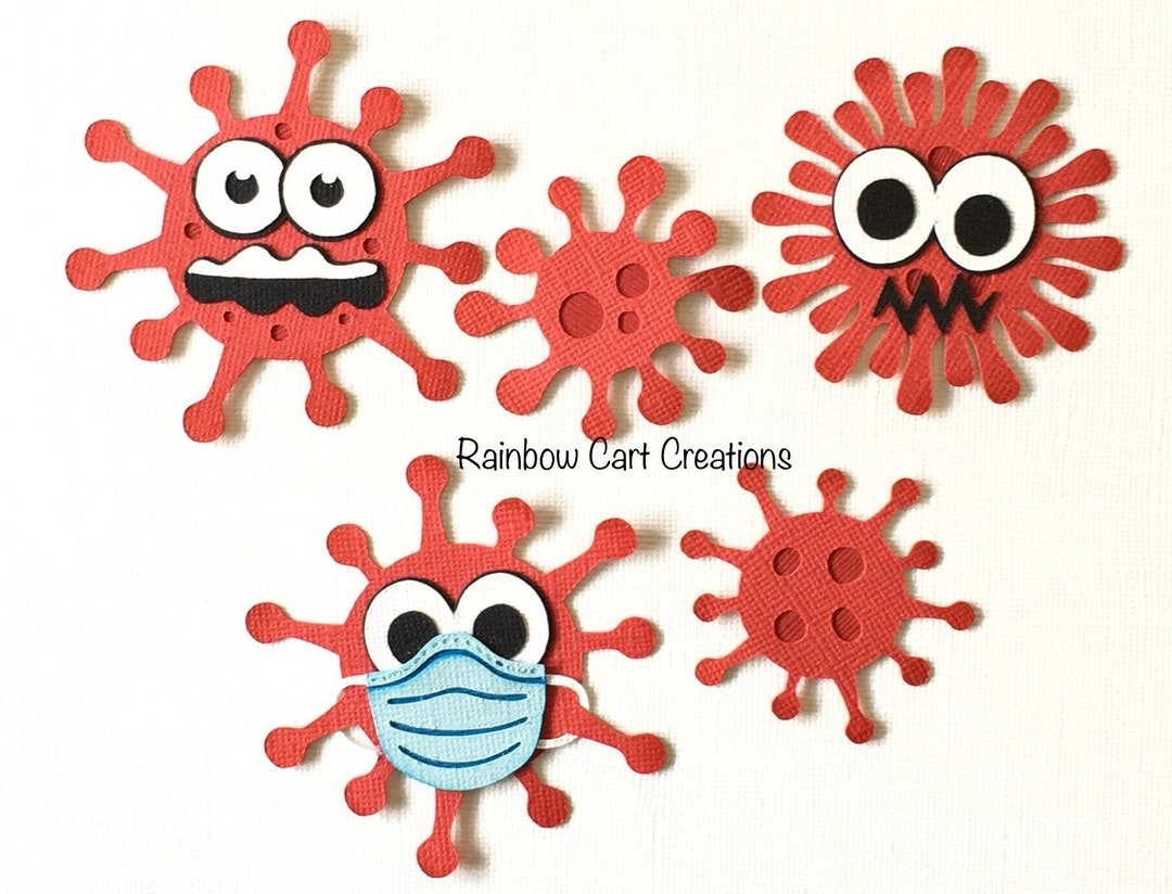 Virus Germs Die-cuts Embellishments Premade Scrapbook Paper Piecing ...