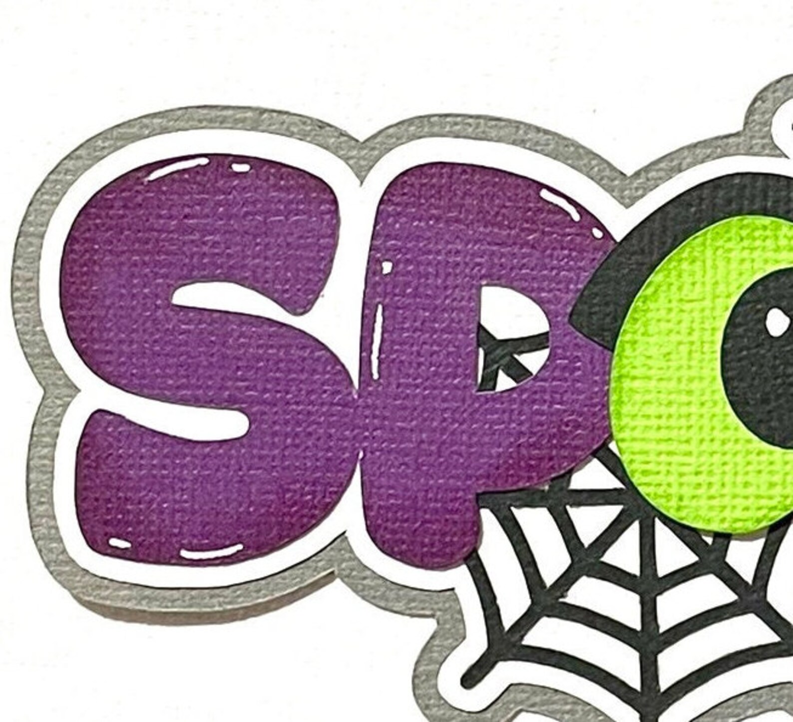 Spooky Title Paper Piecing Pre-made Die-cut Embellishment Scrapbook ...