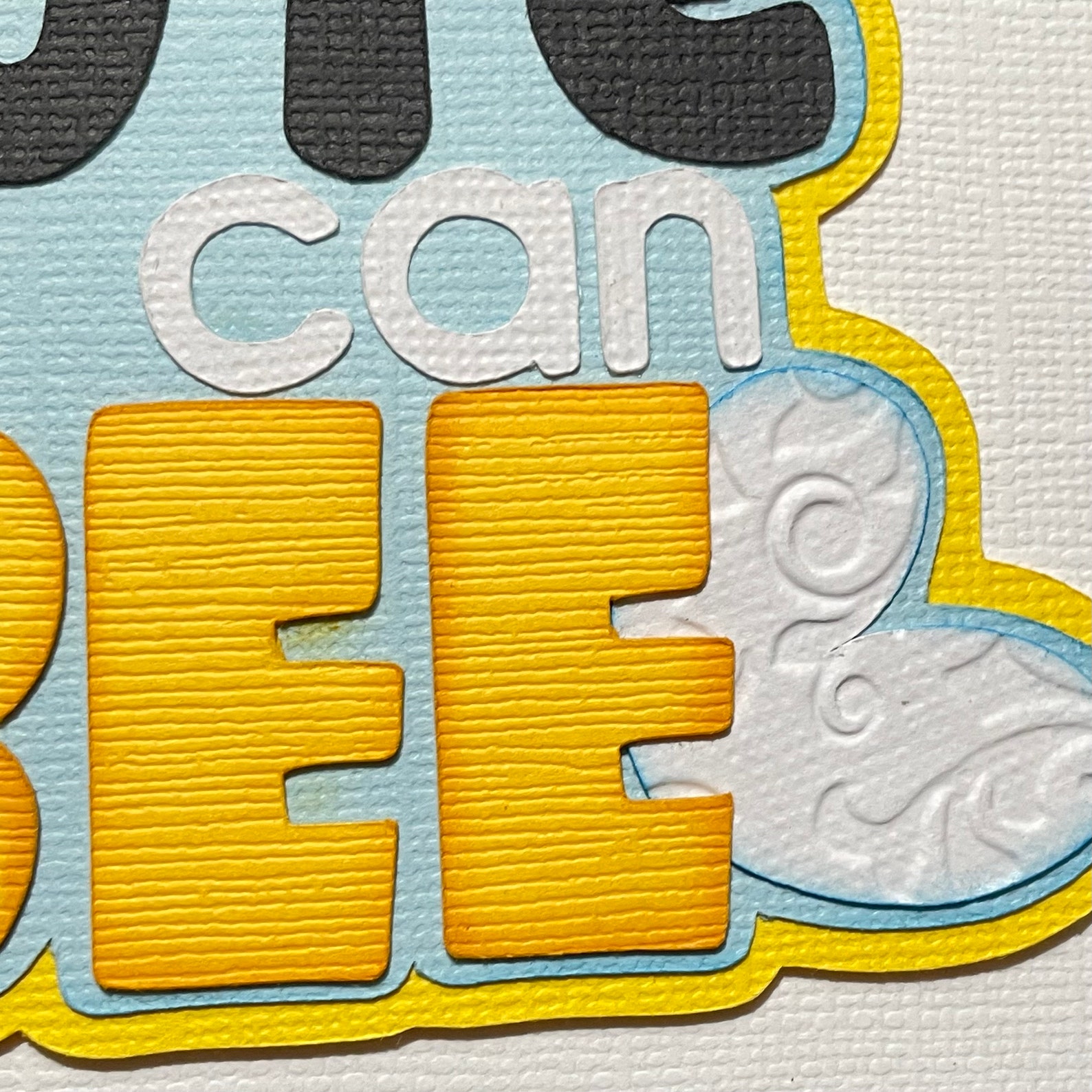 Cute as A Bee Title Paper Piecing Embellishment Die Cut Scrapbook Page ...