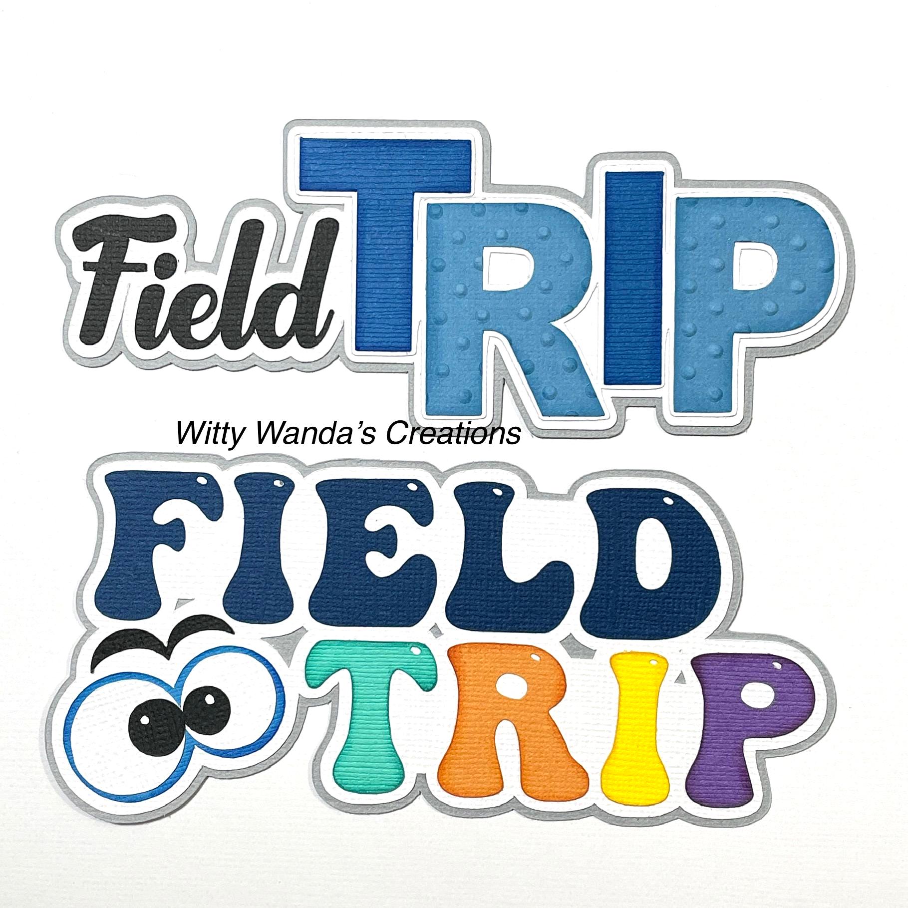 Field Trip Title School Embellishment Paper-piecing Scrapbook Page Card ...