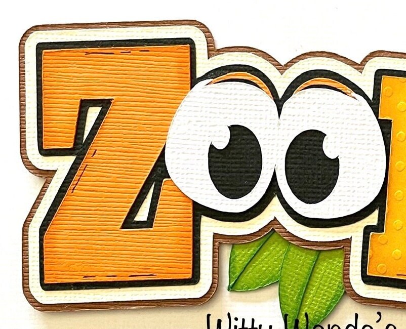 Zoo Fun Scrapbook Title Pre-made Die Cut Embellishment Paper Piecing ...
