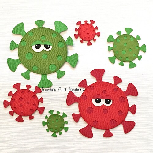 Monster Virus Germs Pre-made Die Cut Embellishment Paper - Etsy
