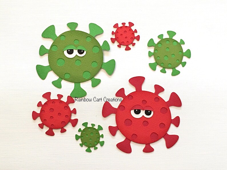 Monster Virus Germs Pre-made Die Cut Embellishment Paper - Etsy