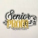 Gold Senior Prom Title Cluster Notes Pre-made Embellishment Paper ...