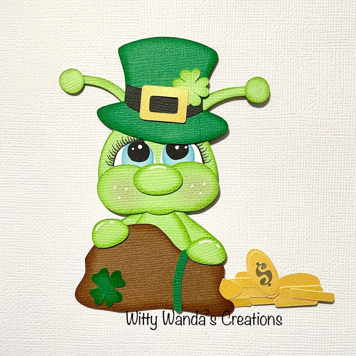 Bag of Gold Cricket Die Cut Embellishment St Patricks Day Paper Piecing ...