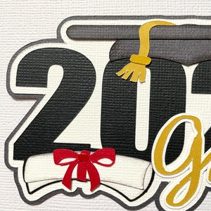 2024 Grad Title Long Pre-made Embellishment Paper-piecing High School ...