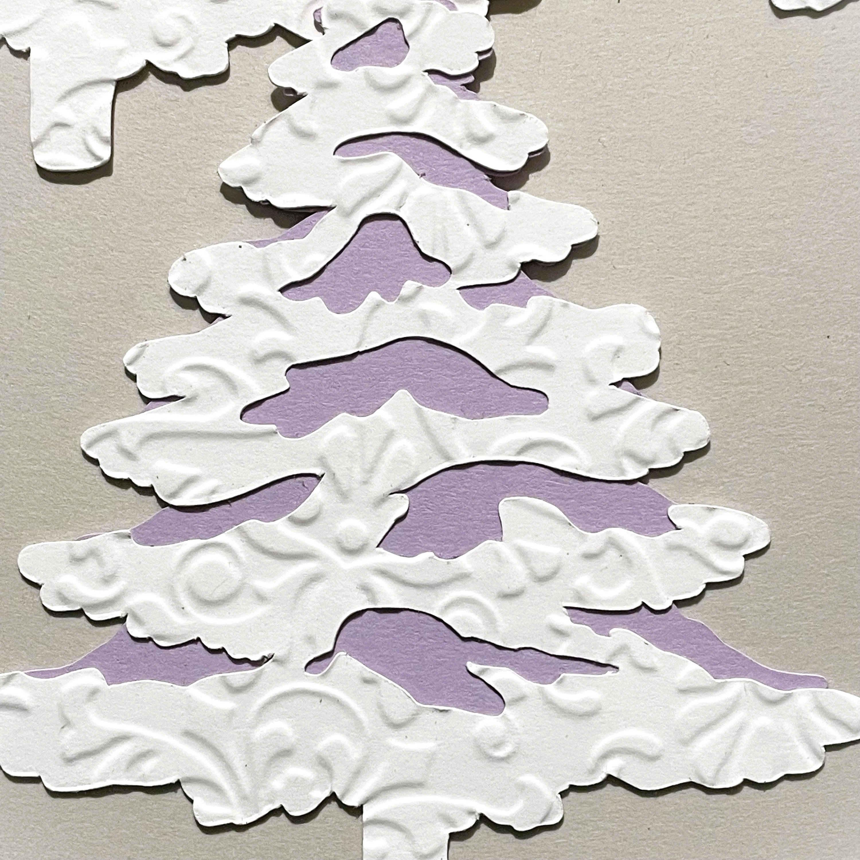 12 Christmas Snow Tree Die Cut Embellishment Colorful Scrapbook Card ...