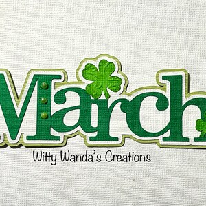 March Clover Month Premade Embellishment Paper Piecing Die-cut Card ...