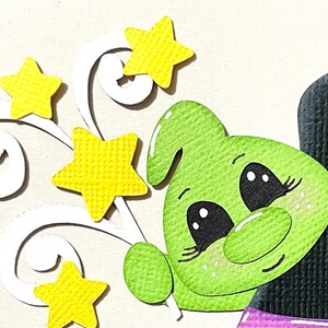 Ghost on Witch Hat Paper Piecing Pre-made Die-cut - Etsy