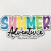 Scrapbook Summer Adventure Title Rainbow Colors Pre-made Die Cut ...