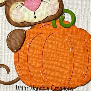 Fall Pumpkin Patch Mouse Pre-made Die Cut Embellishment Paper Piecing ...