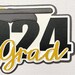 2024 Grad Title Long Pre-made Embellishment Paper-piecing High School ...