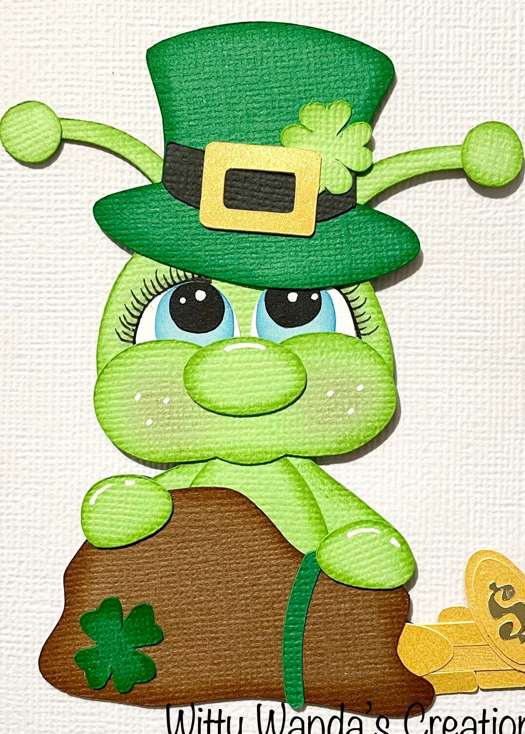 Bag of Gold Cricket Die Cut Embellishment St Patricks Day Paper Piecing ...