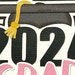 Pink 2024 Grad Title Hat Diploma Pre-made Embellishment Paper-piecing ...