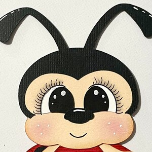 Standing Ladybug Diecut Paper Piecing Pre-made Embellishment Scrapbook ...